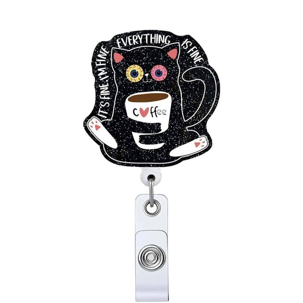 Выдвижной акриловый держатель для бейджа с металлическим зажимом для кармана, аксессуар для брелка