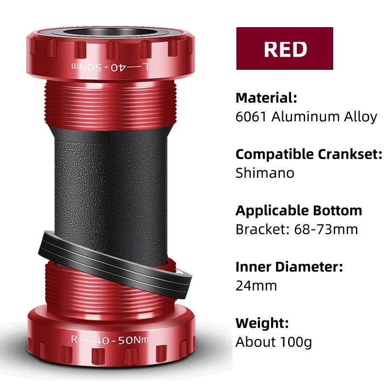 Адаптер каретки West Biking 0719276 из алюминия Red