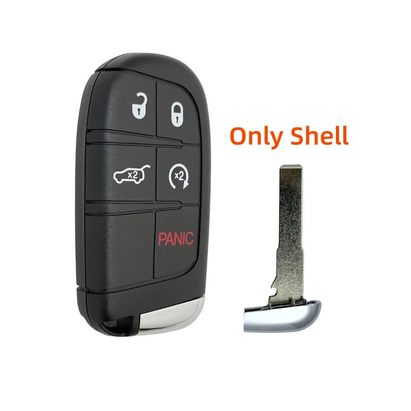 SIP22 Лезвие 2/3/4/5 кнопок Smart Remote Key Shell Fob Чехол для Jeep Grand Cherokee Dodge Charger RAM 1500 Chrysler 300 5 Buttons, For Jeep