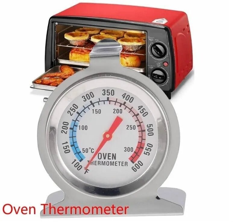 Термометр для духовки, нержавеющая сталь, серебристый, 50-300°C