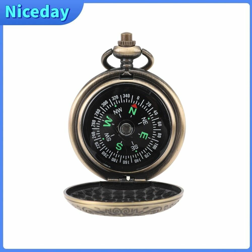 Старинный компас, светящийся, точный, металлическая крышка, винтажный, для кемпинга, пешего туризма.