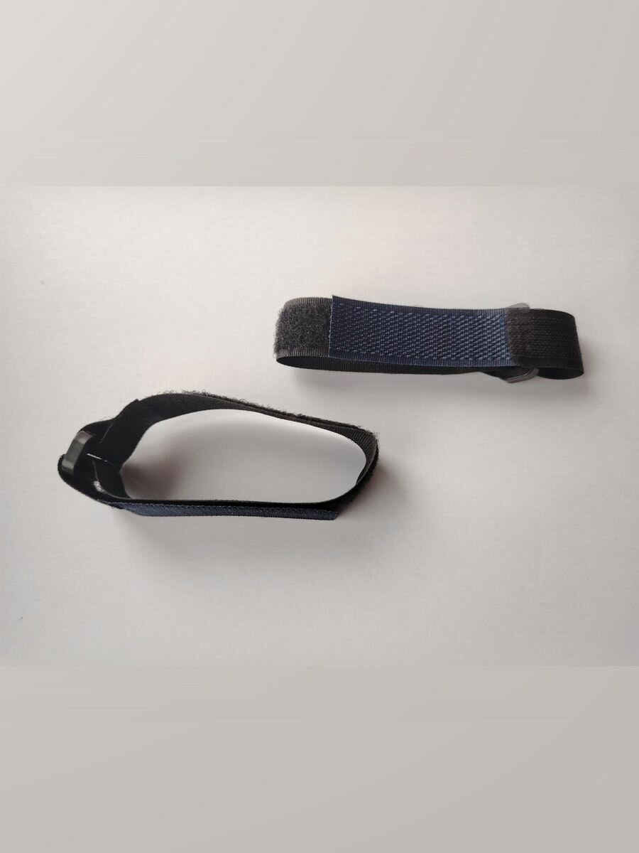 Зажимы липучки для беговых лыж, лыжные связки Trek, черный/синий