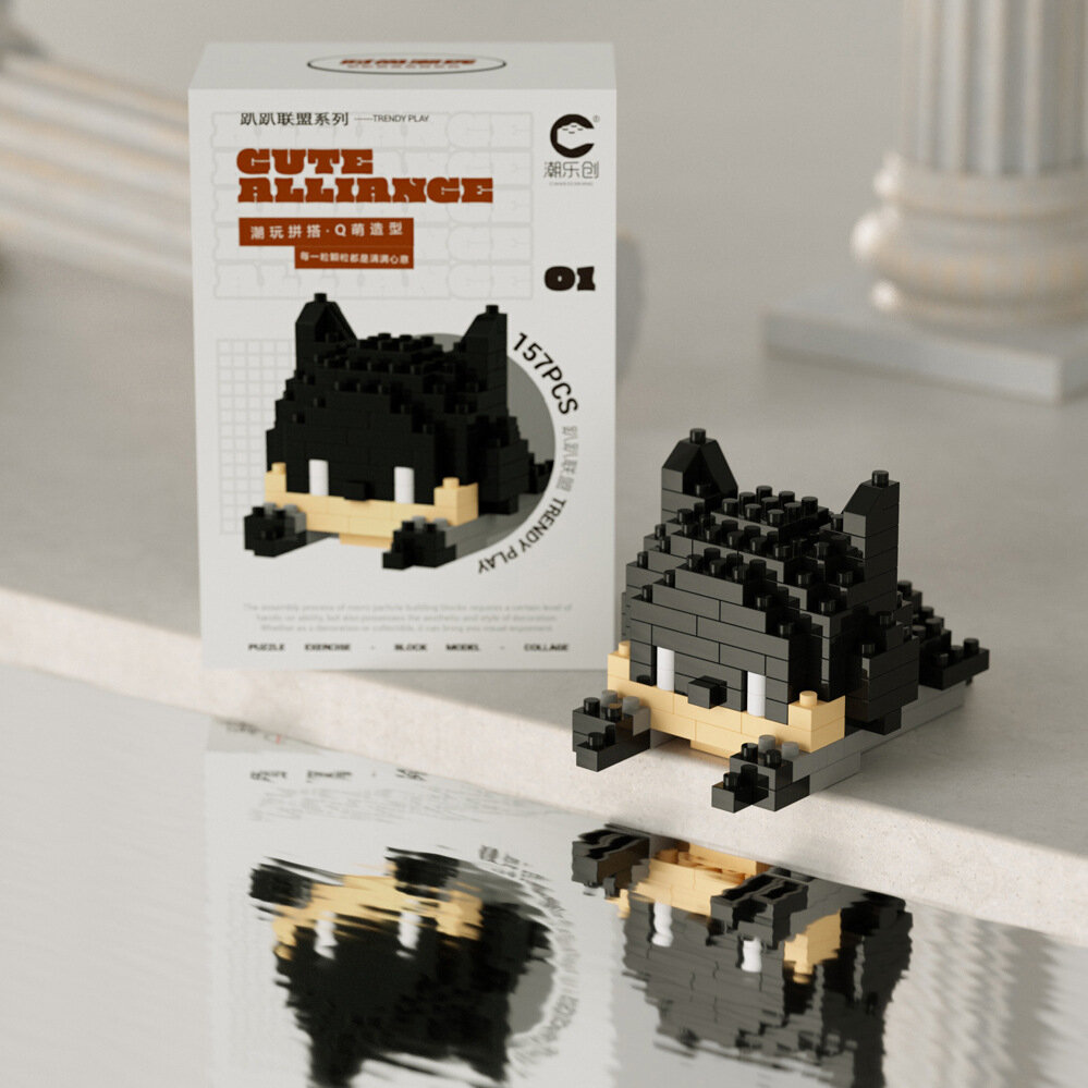 Мягкие мультяшные строительные блоки, рождественская серия, микрочастицы, детская сборная развивающая игрушка оптом