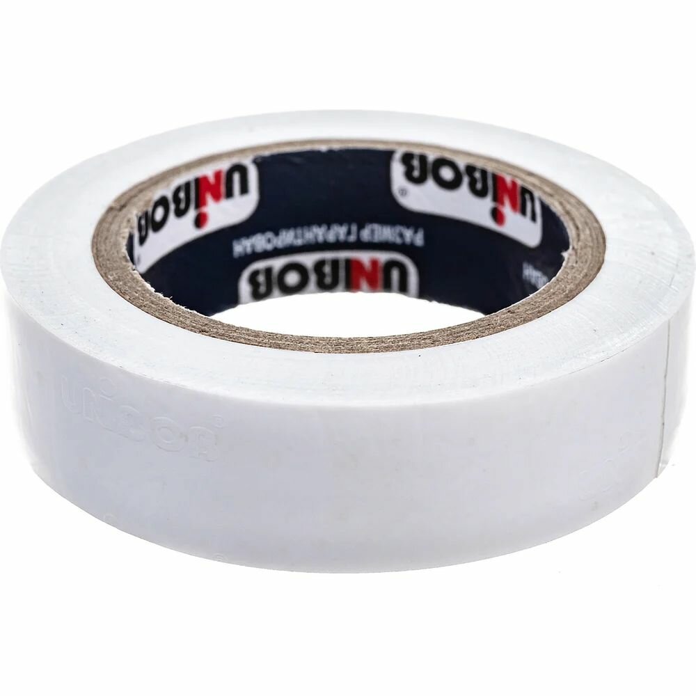 Изолента ПВХ UNIBOB 15 мм х 10 м, белая, 130 мкм 211772