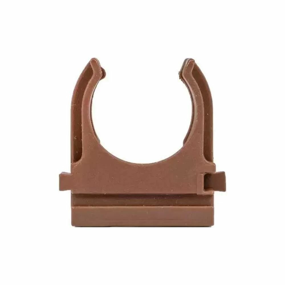 Крепеж-клипса для труб Урал ПАК под темное дерево, d20 мм, 10 шт. АТ-90120-010