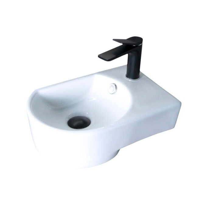 Раковина маленькая в туалет GID Suspendido N9273L глянцевая белая