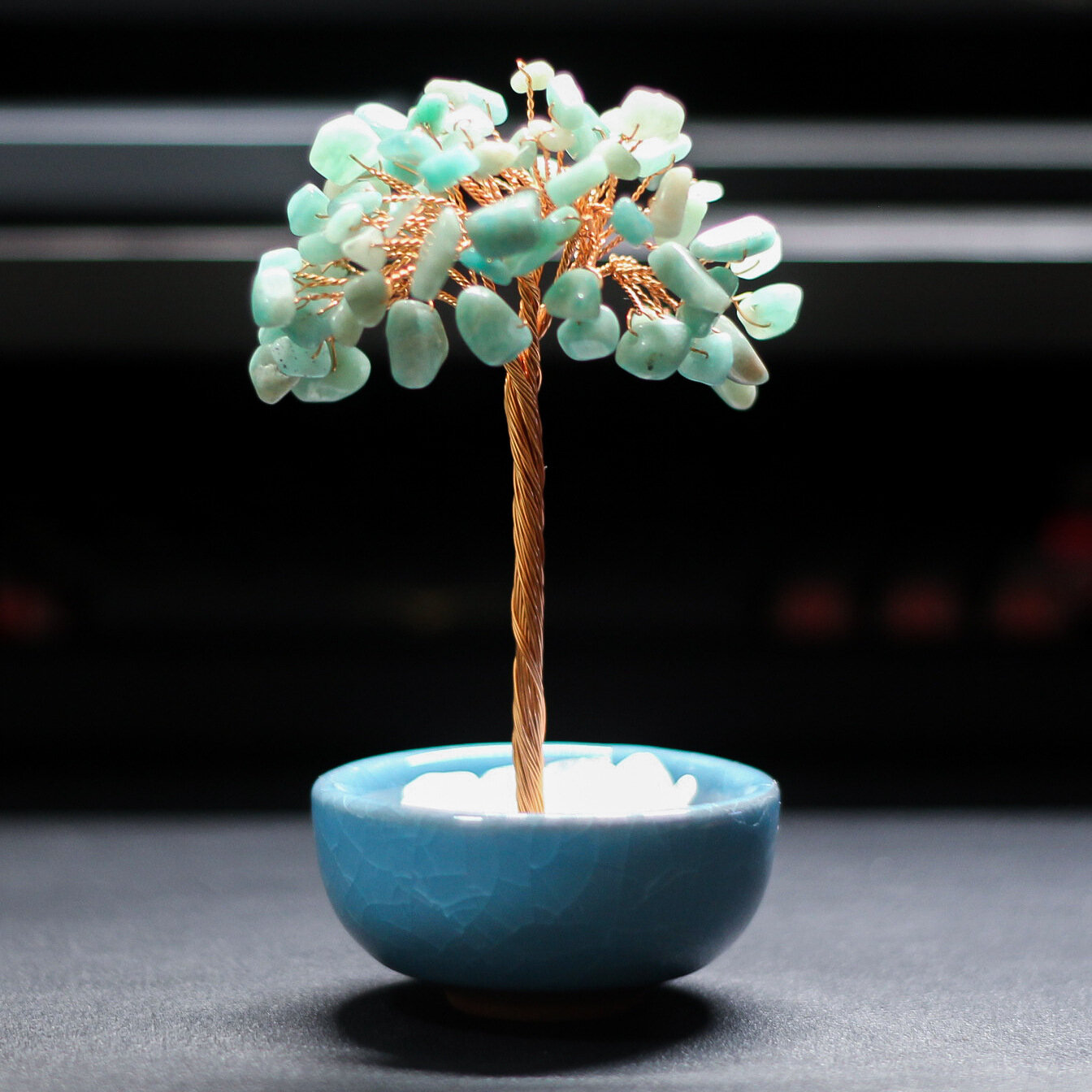 Горячая продажа сокровищницы, основа для чашки, желтый кристаллический дерево, денежное дерево, украшение для дома и офиса, ручная работа