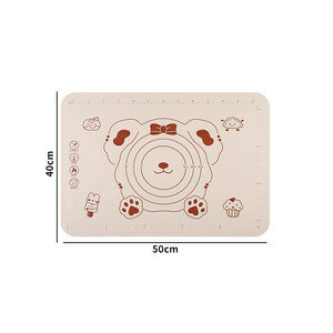 Мат для замеса, домашний пищевой силиконовый большой мат, доска для теста, кухонная доска для выпечки с мультяшным дизайном, специальный мат для раскатки и замеса теста