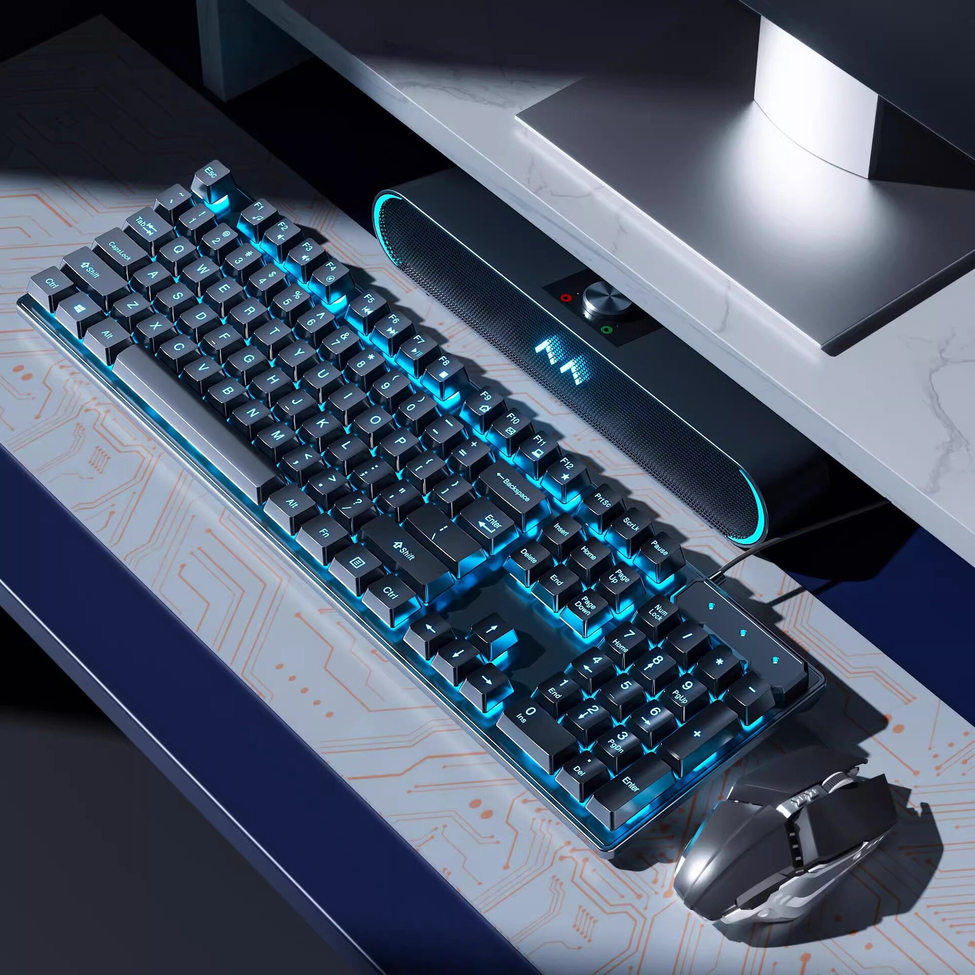 Стандартный механический настольный компьютер, универсальный для киберспортивных игр, с чайными переключателями, проводная версия.