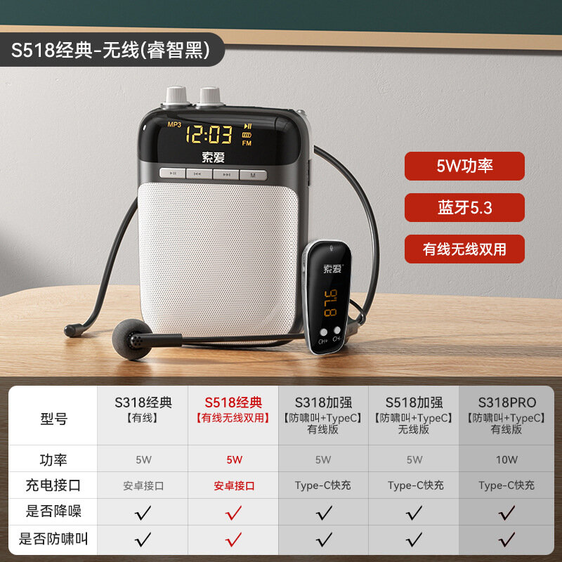 Микрофон для учителя Sony Ericsson S318 Little Bee, беспроводная гарнитура, микрофон для преподавания, лекций, с высокой громкостью