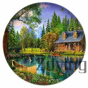 Круглые стеклянные кабошоны Zdying 5 шт. 20 мм, SP036