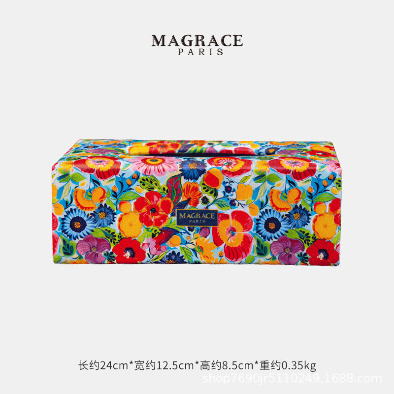 Франция MAGRACE Яркий зеленый оттенок Длинная коробка для салфеток 2 стиля Домашнее ежедневное использование Коробка для хранения салфеток