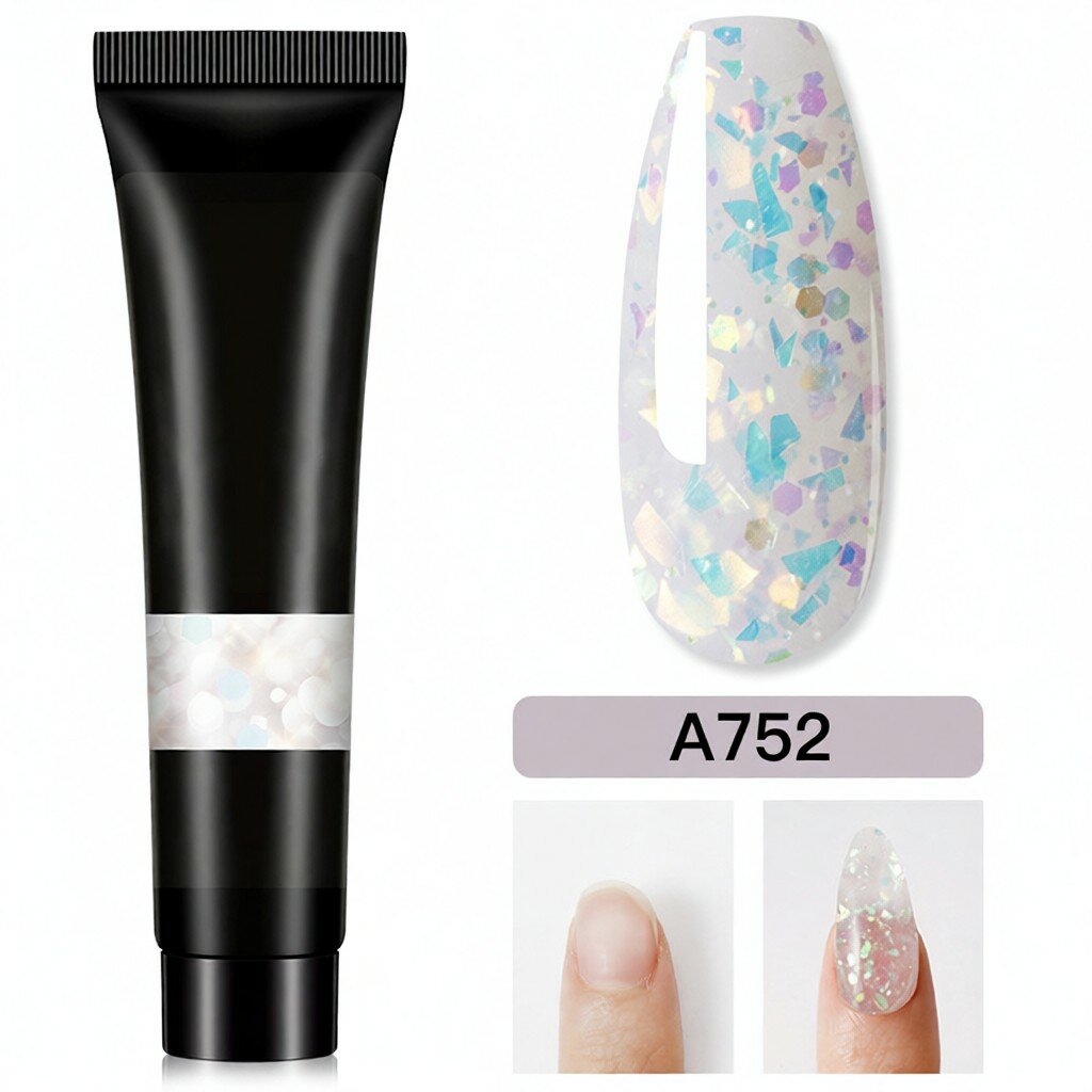 Гель для наращивания ногтей Rosalind Glitter Nail Gel Nail Extension Quick Drying Shiny Nail Builder Gel 15мл для гель-лак ногтей акриловых ногтей натуральных ногтей с использованием UV лампы LED лампы