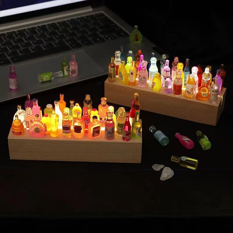 Ручная работа DIY мини светящаяся маленькая бутылка вина замок ночник украшение декоративная лампа подарок для друзей