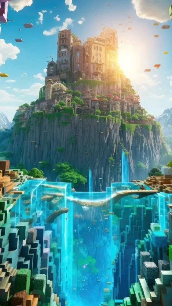 Алмазная Мозаика "Лего-МайнкрафтИгра " 40х50 См Алмазная Вышивка / Картина Стразами Подарков / Украшения