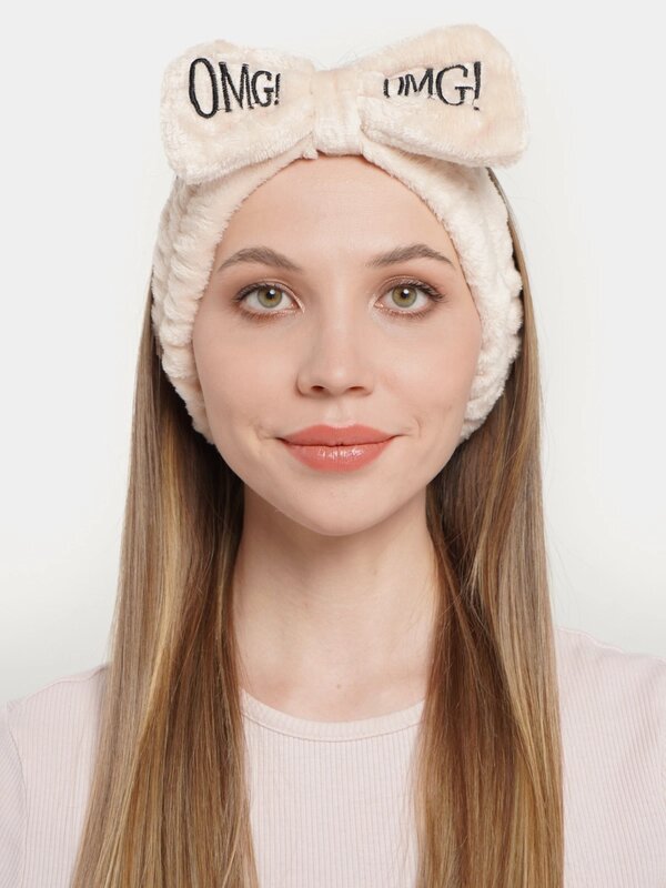 Повязка на голову "OMG" для косметических процедур
