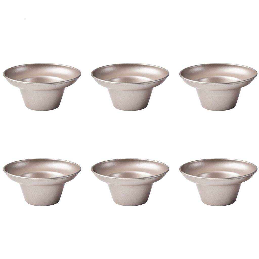 Золотые формочки для выпечки в форме грибов, 6 шт, L