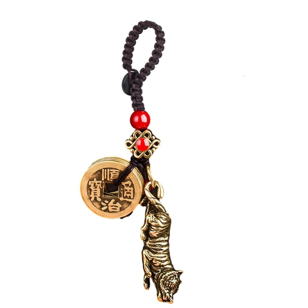 Подвеска-брелок Знаки зодиака из латуни, Модель тигра