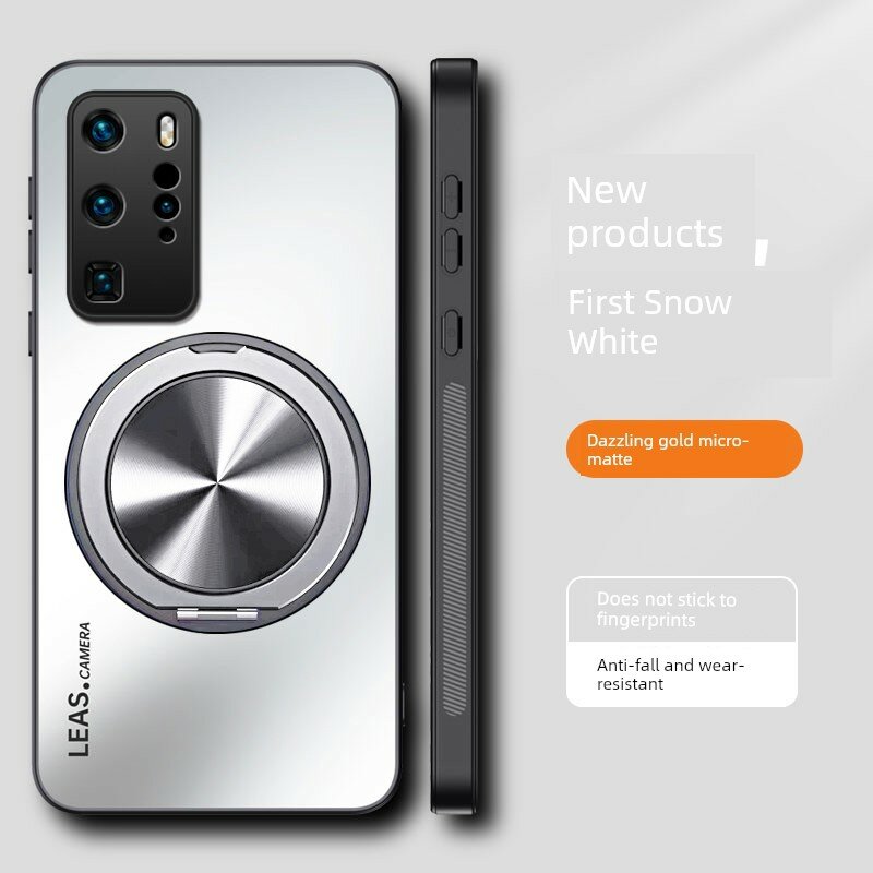 Смартфон Huawei P40 Ультратонкий матовый чехол в белом цвете с магнитной подставкой
