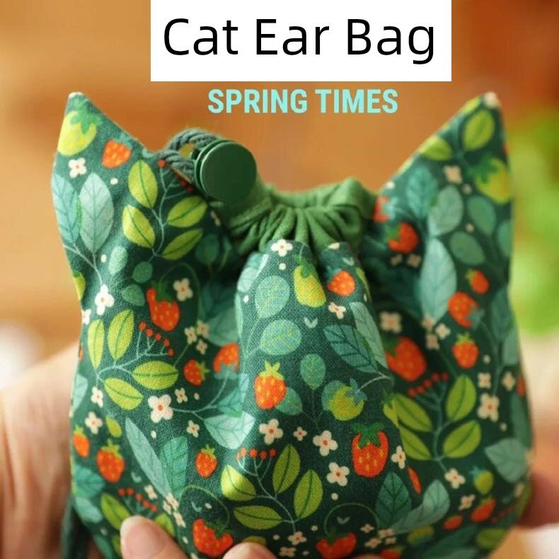 Милый чехол-косметичка для наушников с ушками кошки, на шнурке, через плечо, для Bluetooth-наушников, защитный чехол,