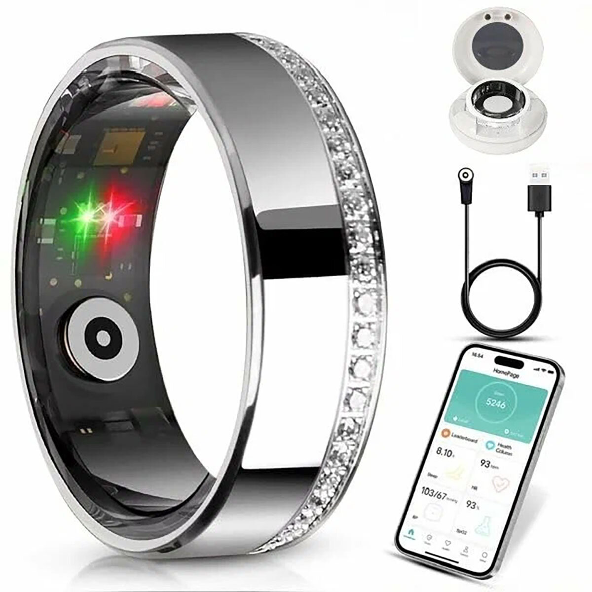 Умное кольцо JITE, для женщин, с мониторингом здоровья, Bluetooth