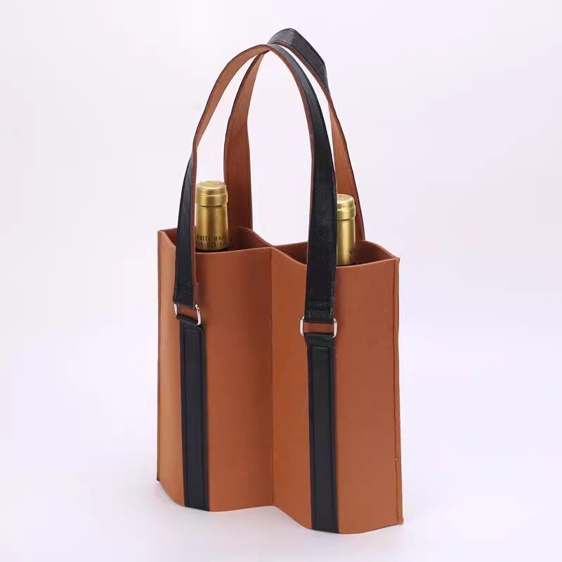 Сумка для красного вина из фетра, двойная подарочная сумка, защитник для вина, упаковочная сумка, подарочная коробка с возможностью нанесения логотипа