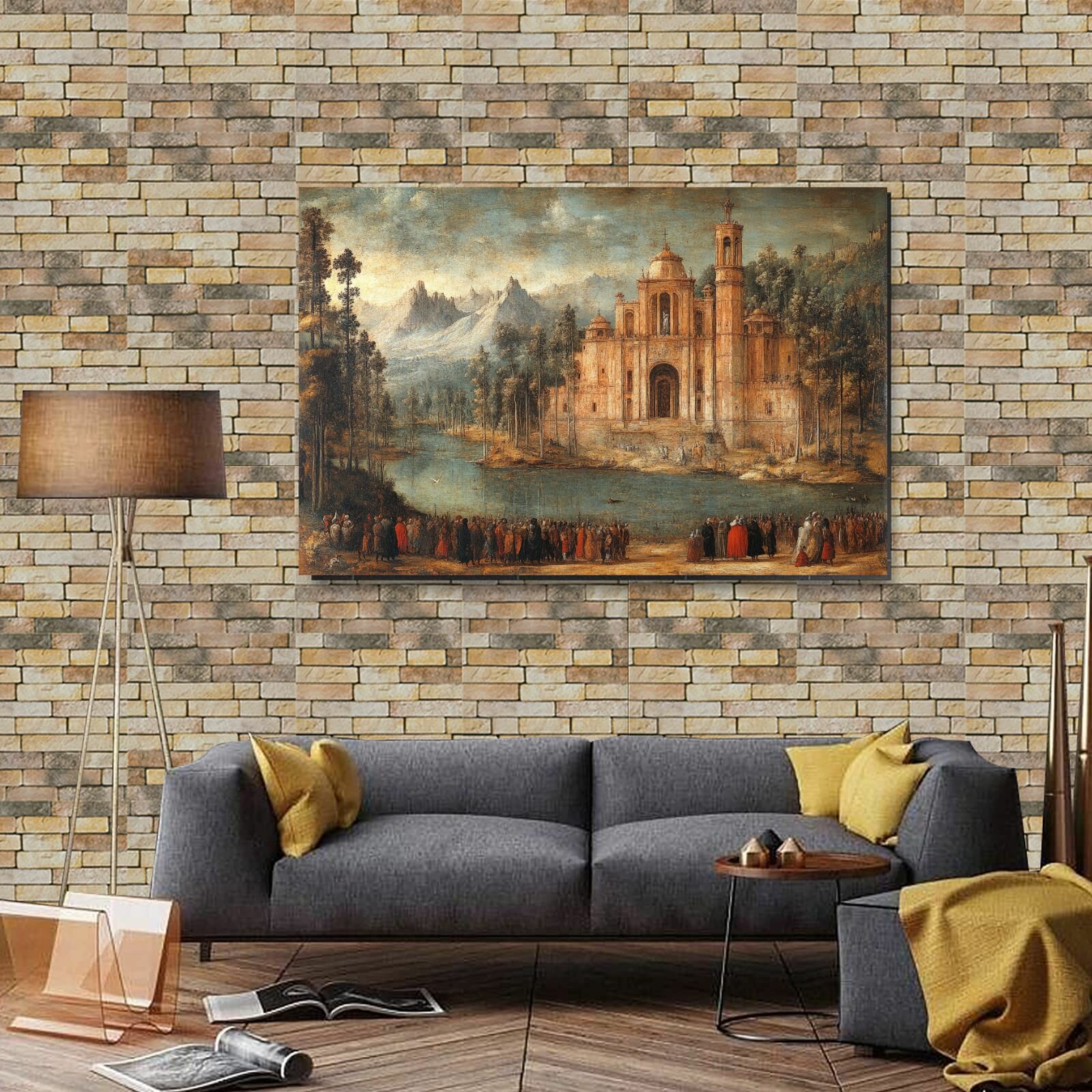 Картина на натуральном холсте, покрыта лаком, 70*40, 40*70, Храм