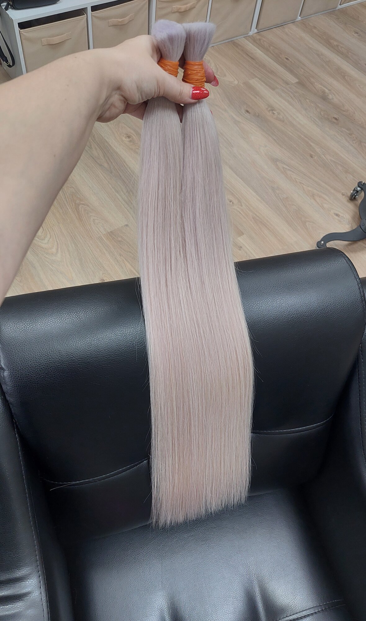 Натуральные волосы для наращивания 70см 150г! пепельный блонд, стандарт