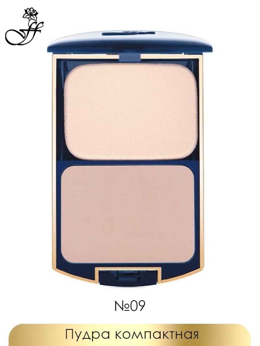 Пудра Ffleur 2 в 1 ТК-12, компактная, №09 ванильный розовый