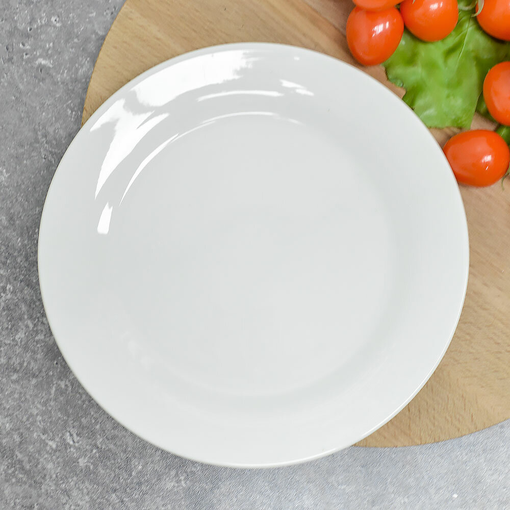 Тарелка 200мм мелкая, без деколи, фарфор