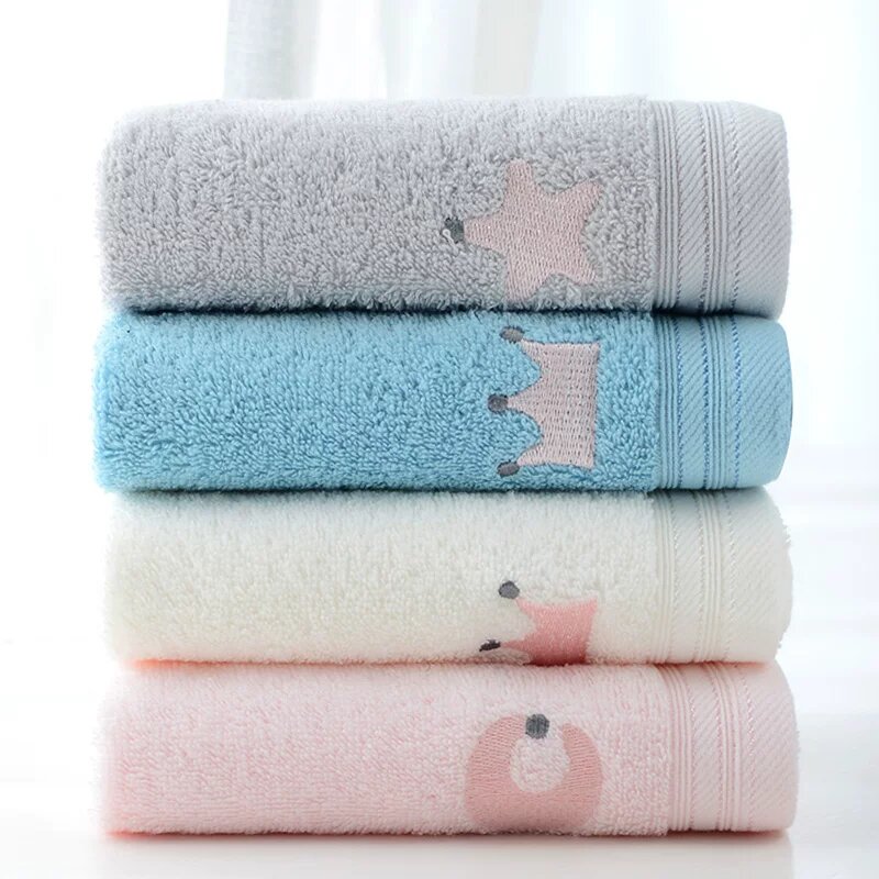 Набор из 4 детских полотенец Jialiya, 100% хлопок, мягкие и впитывающие, для мальчиков и девочек, подходят для купания,