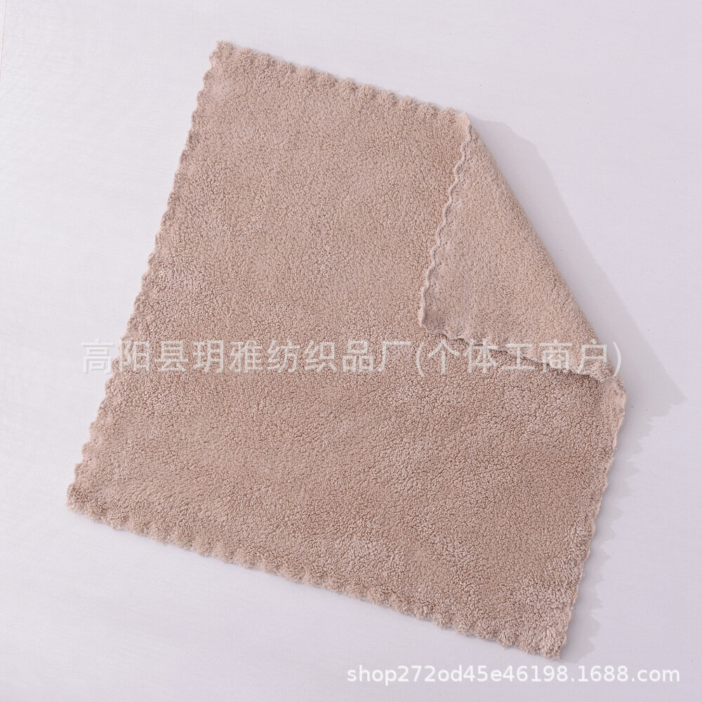 Коралловая флисовая однотонная кахкисовая салфетка 30x30см, мягкая впитывающая кухонная тряпка для уборки, экологичная
