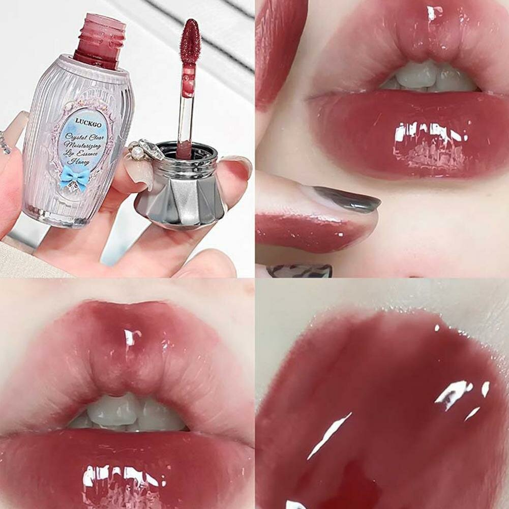 LUCKGO Lip Essence Clear Moisturizing Honey Mirror Lip Light Glaze Glossy Moisturizing Lip S2M3