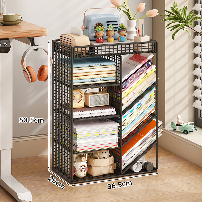 Книжная полка под столом, напольная стойка для хранения, передвижная маленькая тележка, простая для студентов, хранение книг на столе с колесами