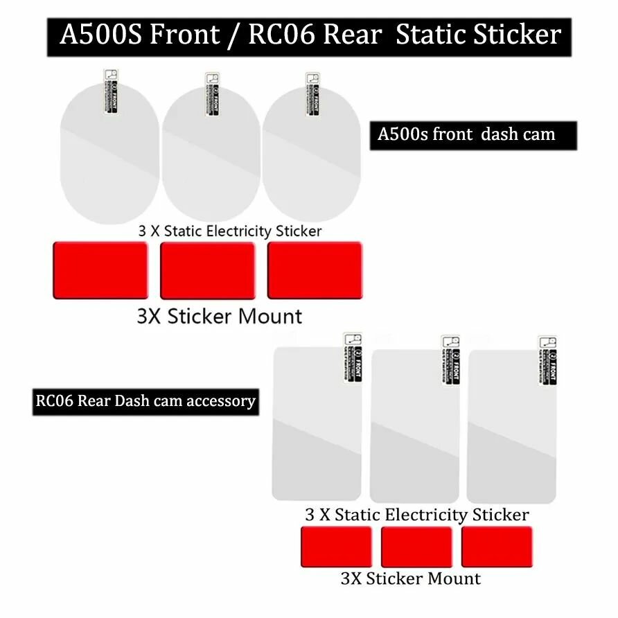 Для 70mai Pro plus 3M статические 70mai A500S a510 LIE2 A200 3M статические стикеры 3pc