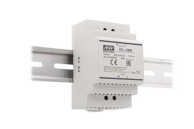 Ограничитель пускового тока, рабочее напряжение 180.264В AC, 47.63Гц, раб. ток 28А, огр. ток 48А, на DIN рейку Mean well ICL-28R