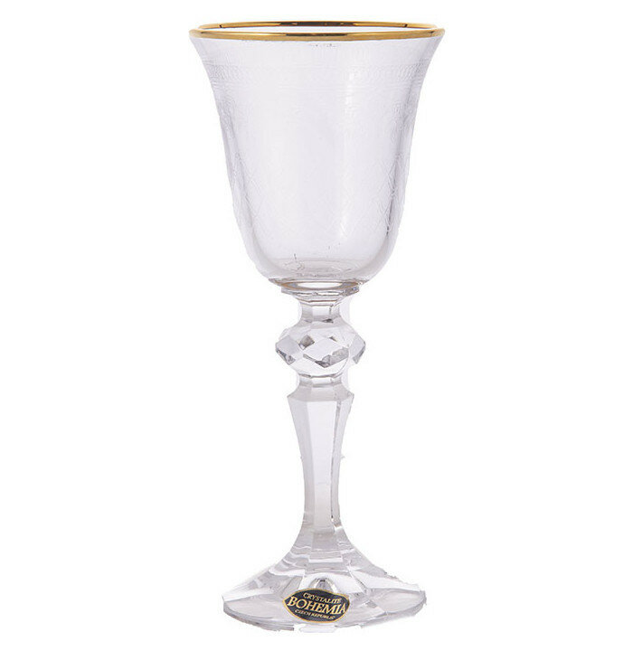 Рюмка 60 мл 1 шт Crystalite Bohemia "Лаура /Отводка золото" / 334972