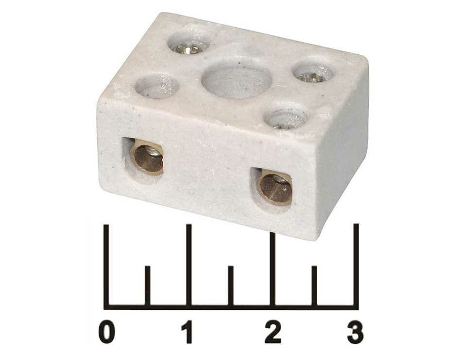 Клеммник электрический-2 10A керамика