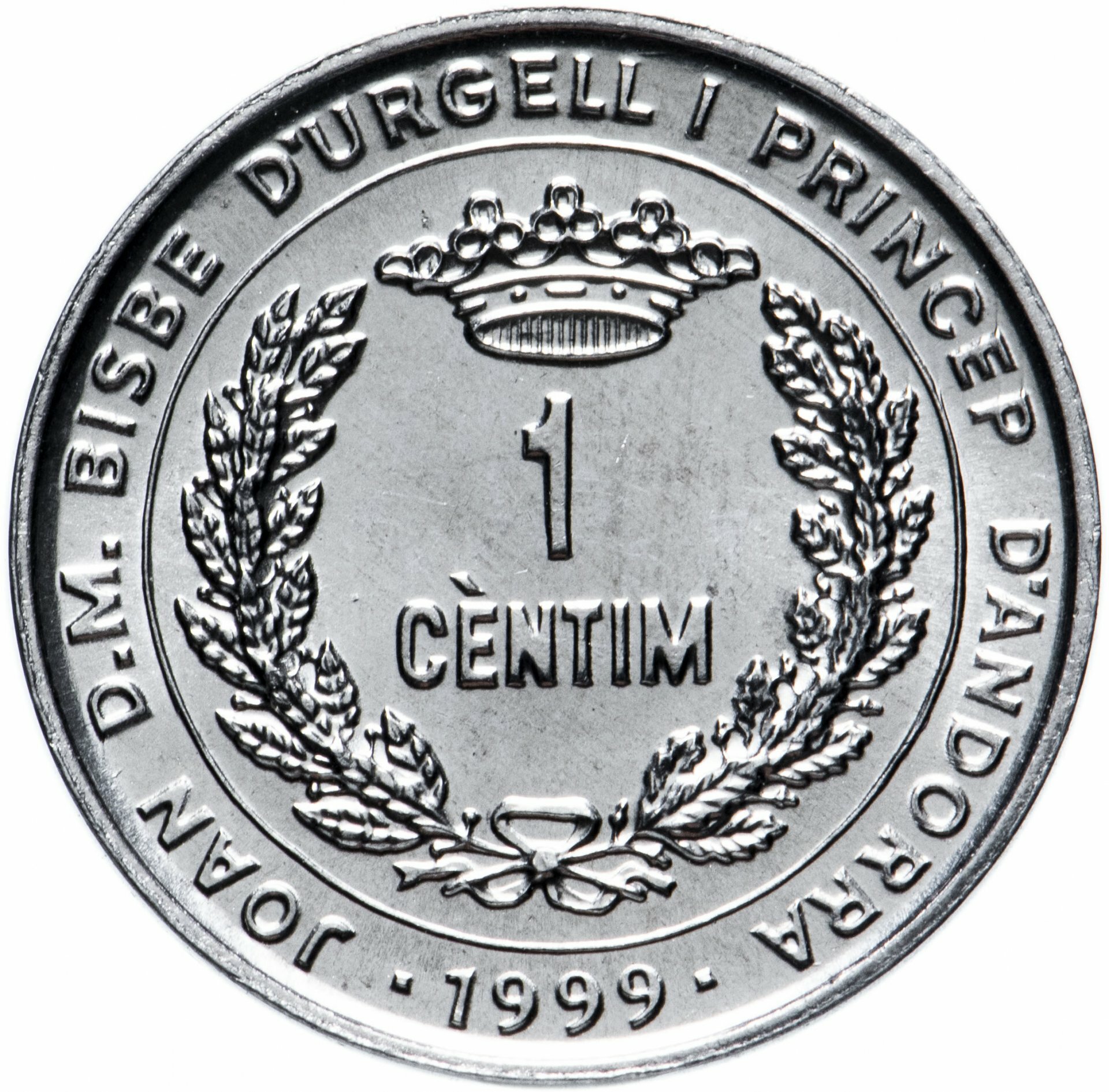 Андорра 1 сантим centime 1999 "ФАО", Алюминий, в сохранности UNC