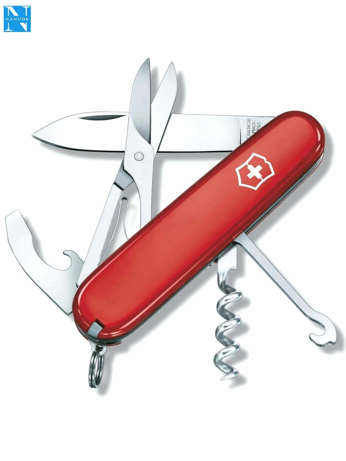 Нож перочинный VICTORINOX Compact 1.3405, 91 мм, 15 функций, красный