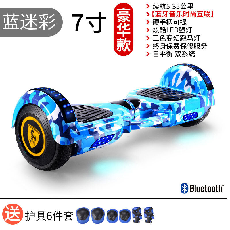 Электрический самобалансирующийся скейтборд для взрослых 10inch года, умный электрический балансировочный скейтборд с ручкой для детей 7-12 лет