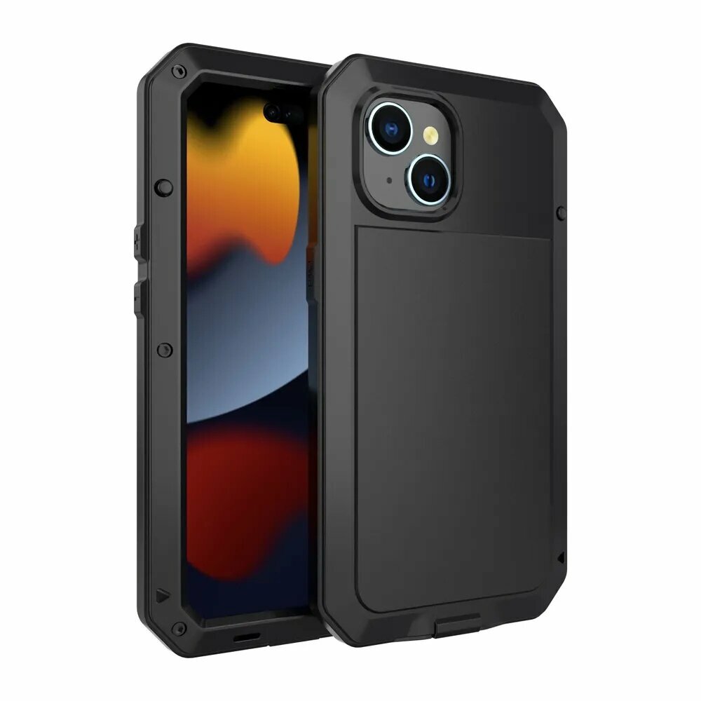 Чехол для iPhone 15, LunaTik Taktik Extreme ударопрочный цвет Jet Black, черный