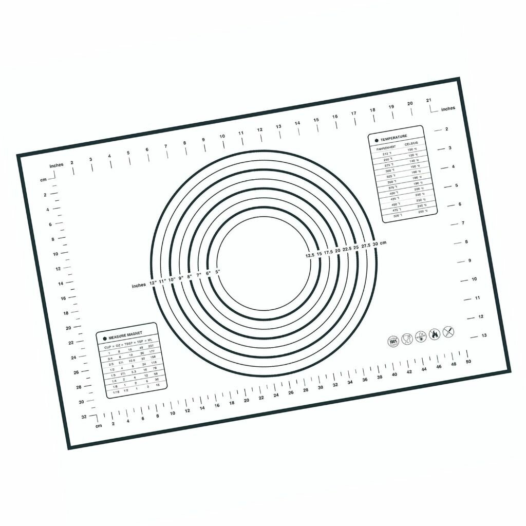 Силиконовый коврик для замешивания теста, коврик для выпечки-черный-L