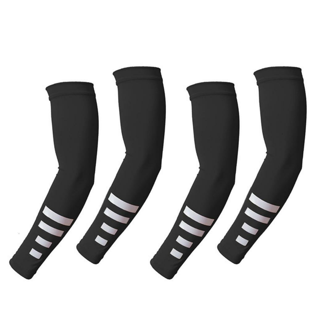 Солнцезащитные охлаждающие нарукавники со светоотражающими полосками для занятий спортом на открытом воздухе Велоспорт Бег Дышащая ткань унисекс