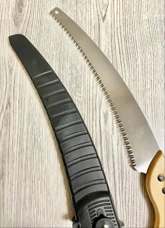 Японская пила SAMURAI Серповидное полотно с обратным резом и поясным чехлом (модель W-330-LH2)