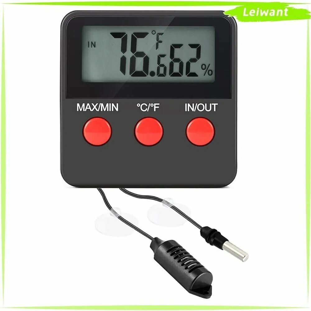 Термометр-гигрометр, быстрое измерение и прочная конструкция, для инкубаторов и домашних животных