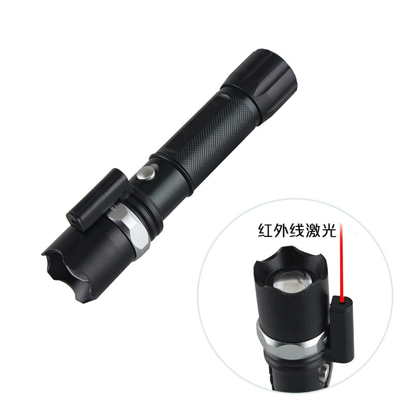 Яркий фонарик для уличной фотосъемки, светодиодный перезаряжаемый ручной фонарик из алюминиевого сплава с зумом и