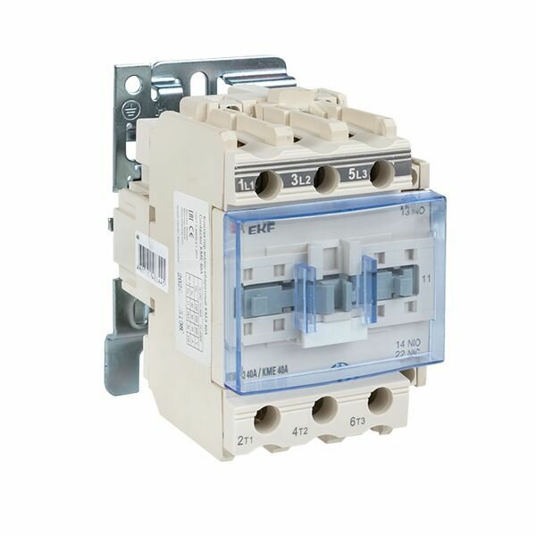 Контактор силовой EKF КМЭ 40 А катушка 195.5-253 В AC 1НО+1НЗ