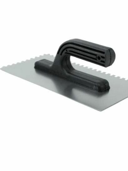 Гладилка нерж. пластм. ручка 13х28 (зуб. 6х6) люкс "Политех"