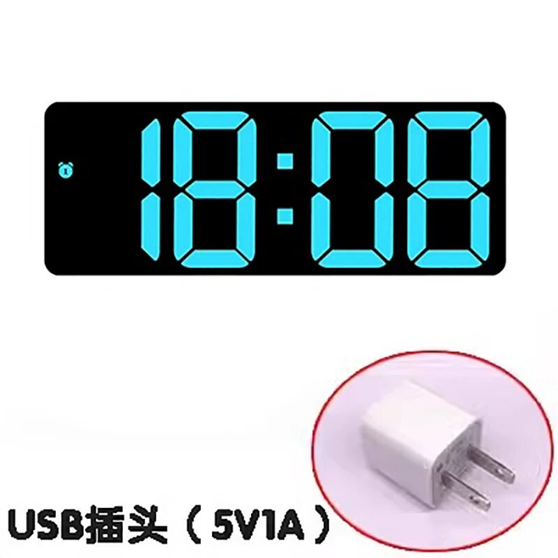 Минималистичные цифровые часы, настольные электронные часы, украшение для стола, будильник для гостиной, телевизионного шкафа, светодиодный ночник с подключением